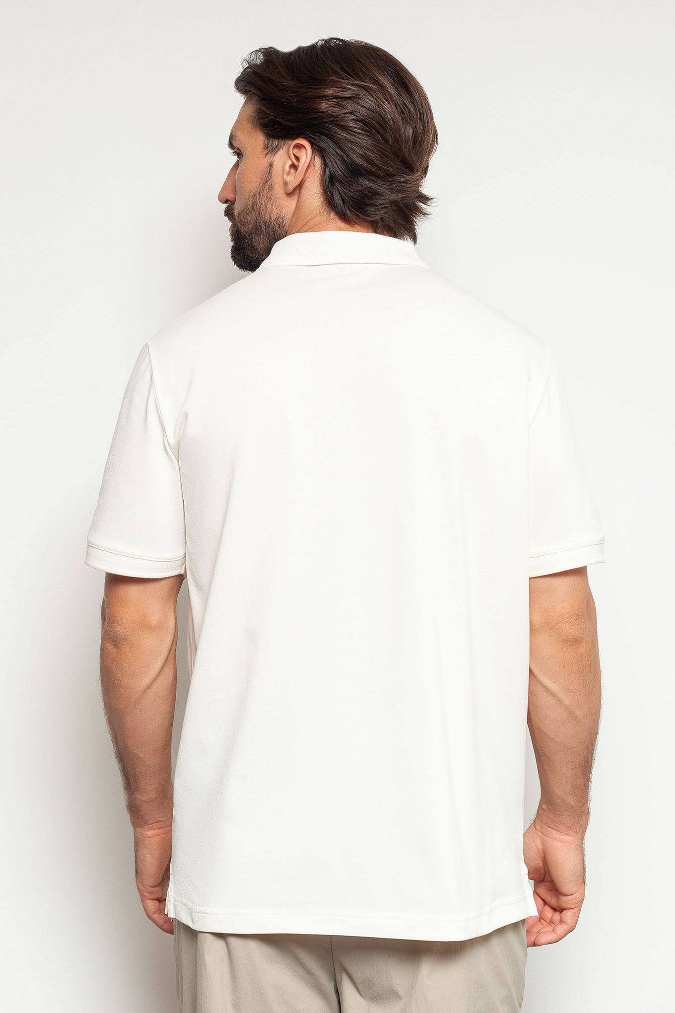 CALVIN KLEIN THERMO TECH LOGO COLLAR ZIP POLO K10K112478 Calvin Klein